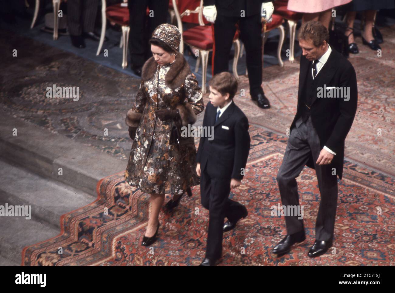 Prinzessin Margaret besuchte die Hochzeit von Prinzessin Anne 1973 mit ...