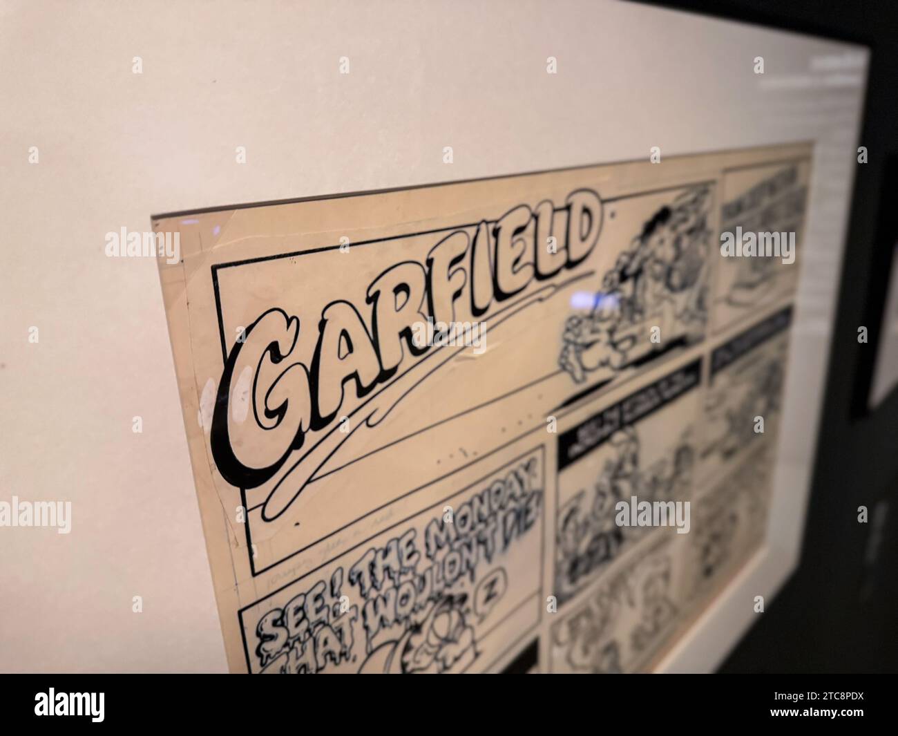Garfield von Jim Davis. Die Ausstellung „Comic, Dreams and History“ im ...