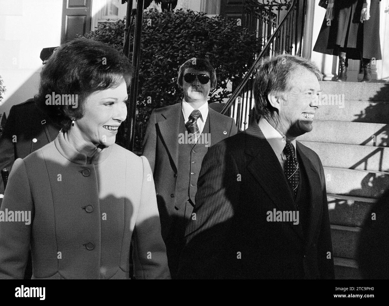 Jimmy Carter und First Lady Rosalynn Carter am Inauguration Day ...