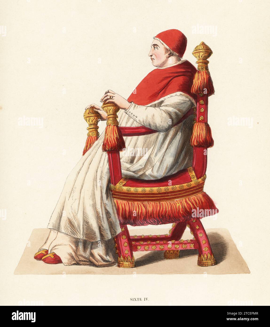 Papst Sixtus IV., Leiter der katholischen Kirche und Herrscher der ...