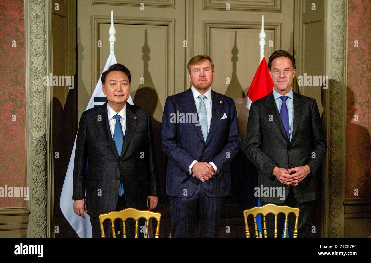 König Willem-Alexander von den Niederlanden und Präsident Yoon Suk Yeol ...