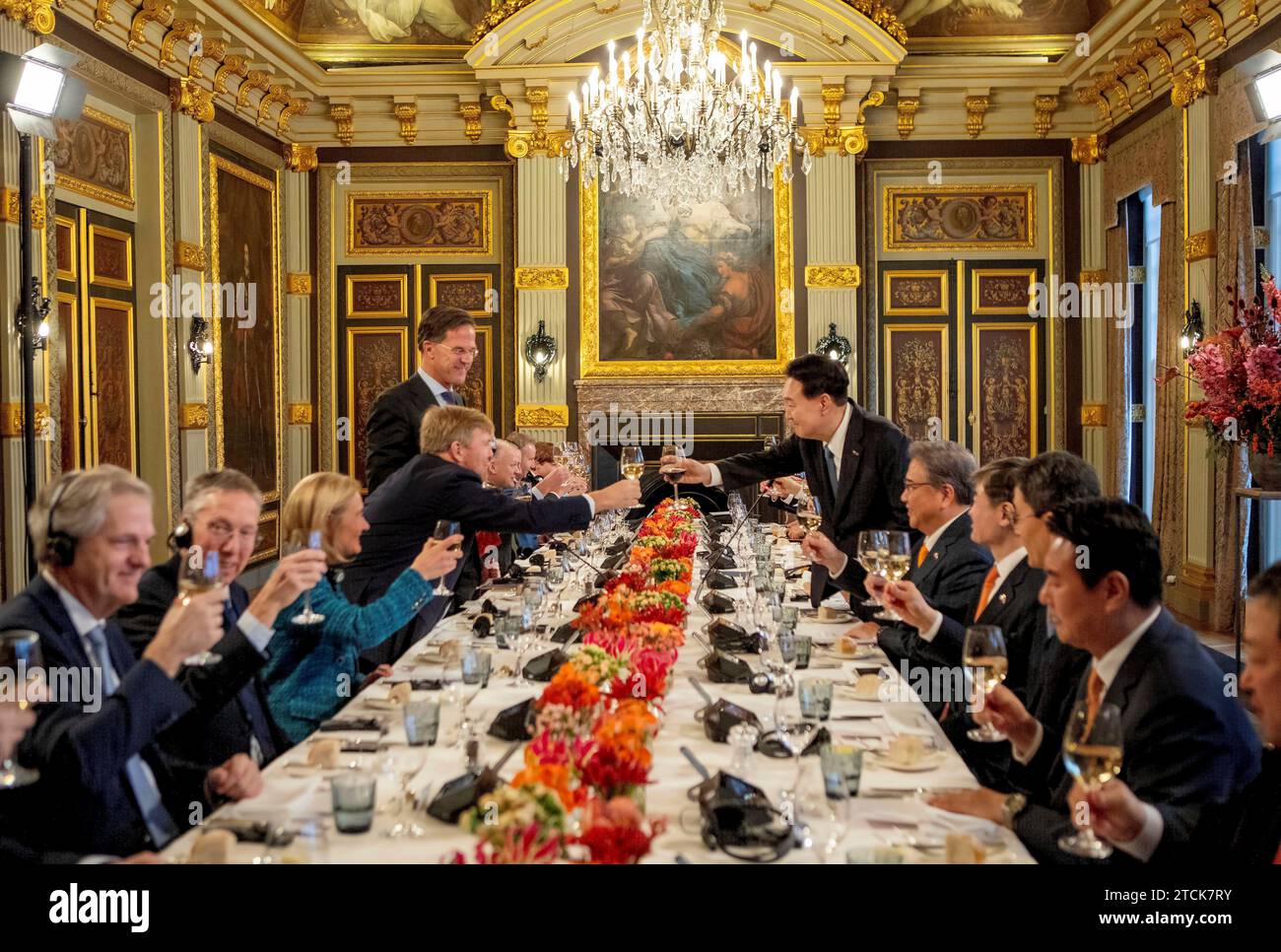 König Willem-Alexander von den Niederlanden und Präsident Yoon Suk Yeol ...