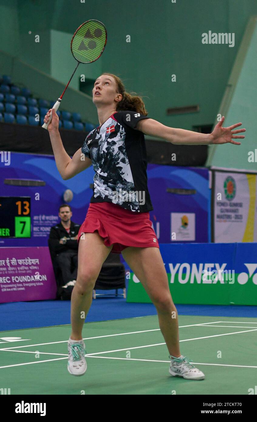 Line Christophersen aus Dänemark tritt im Finale des Yonex-Sunrise ...