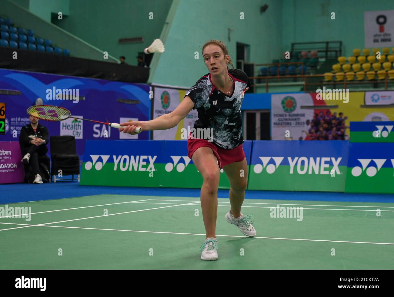 Line Christophersen aus Dänemark tritt im Finale des Yonex-Sunrise ...