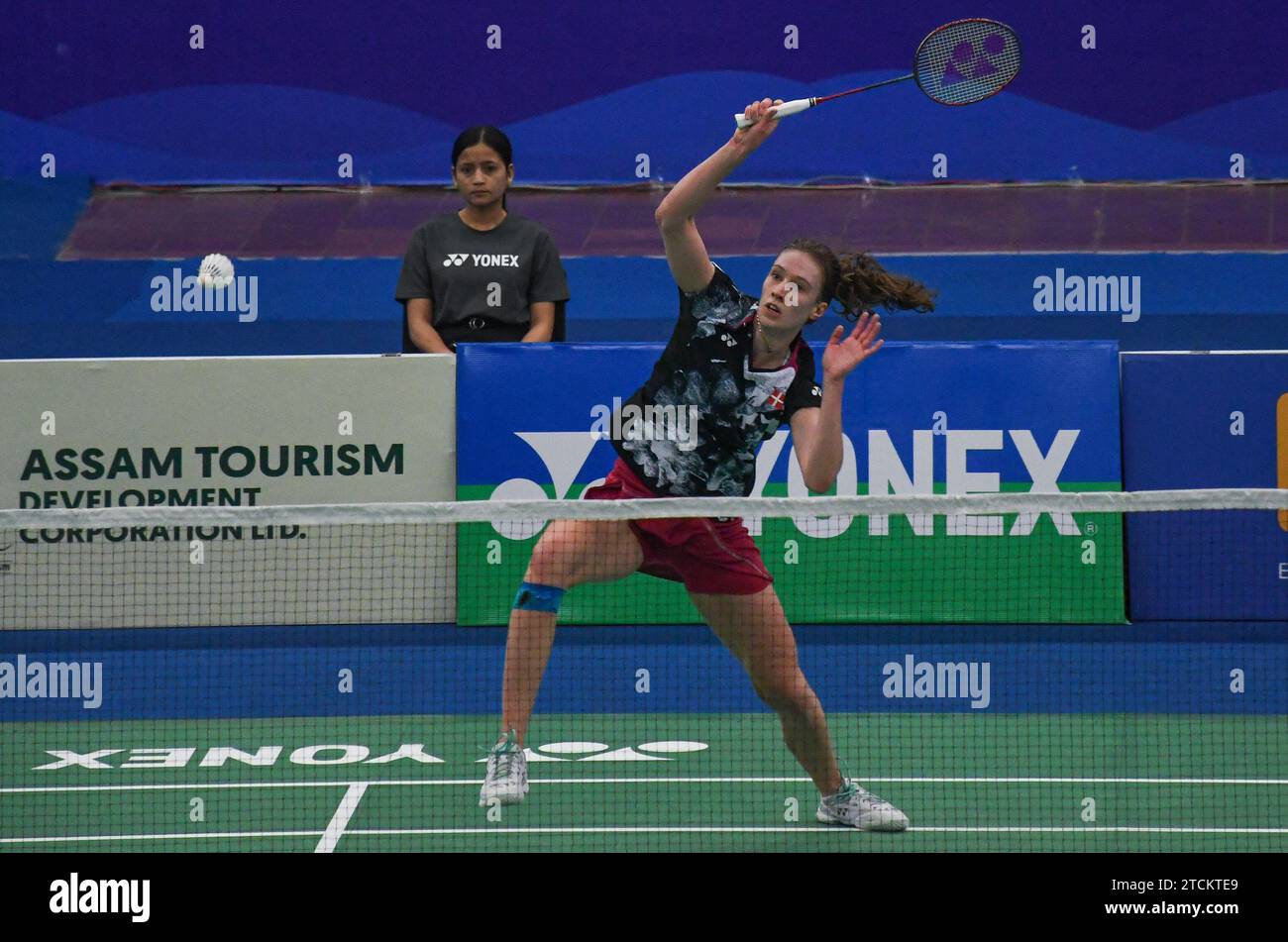 Line Christophersen aus Dänemark tritt im Finale des Yonex-Sunrise ...