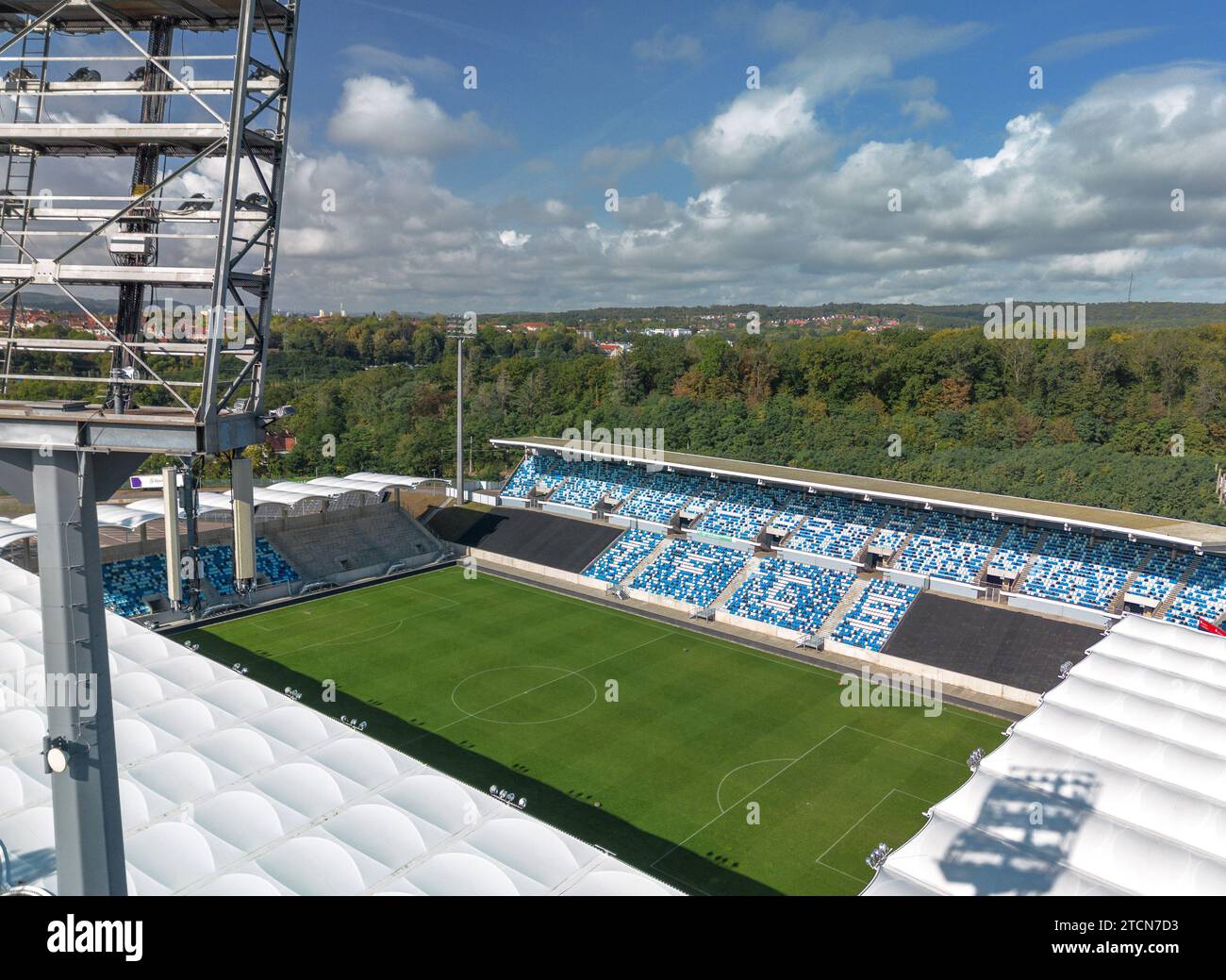 Herbstlicher Panoramablick auf das Ludwigsparkstadion, Heimstadion für ...