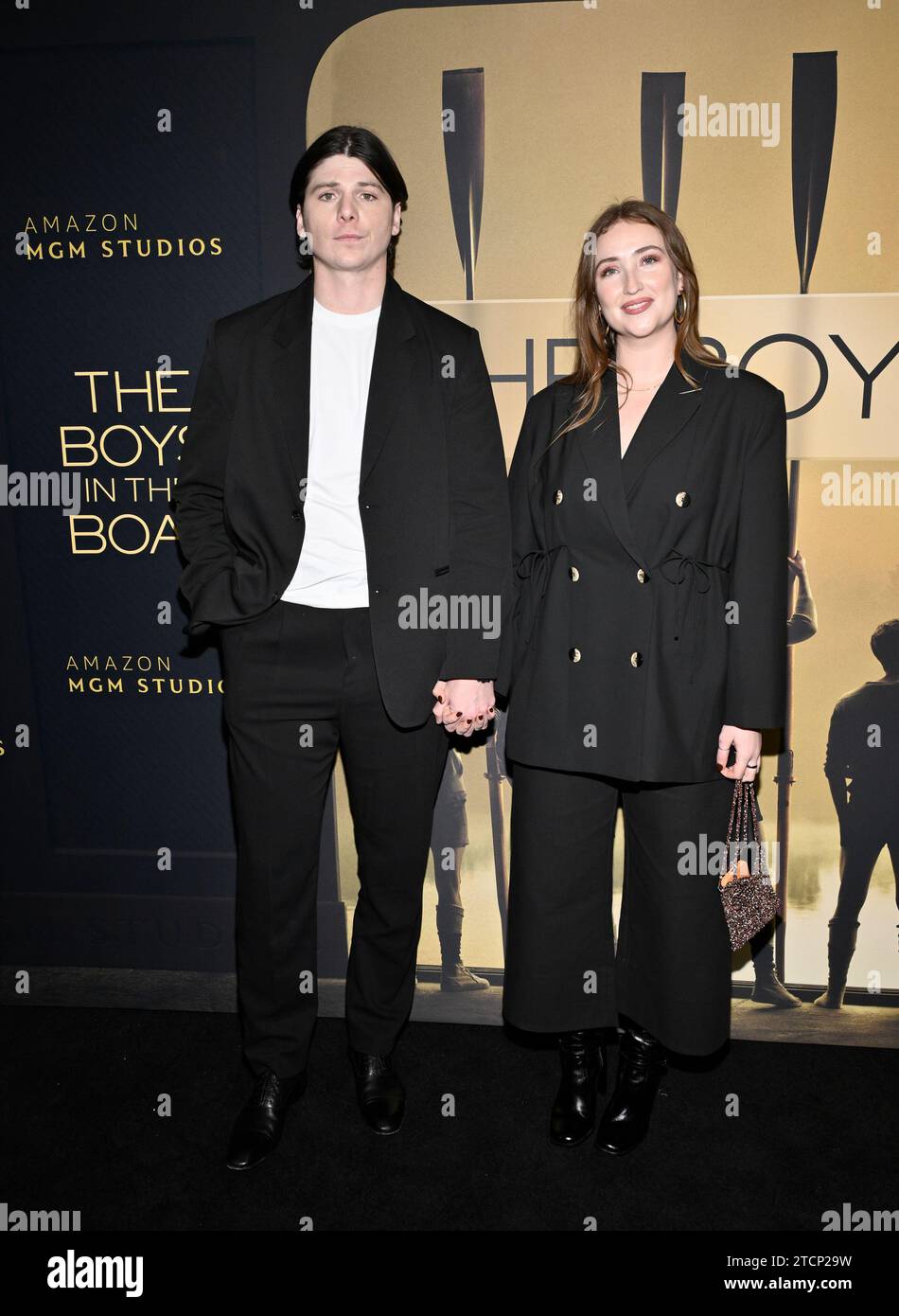 Jack Mulhern and girlfriend Lucy Consagra attend a special screening of ...