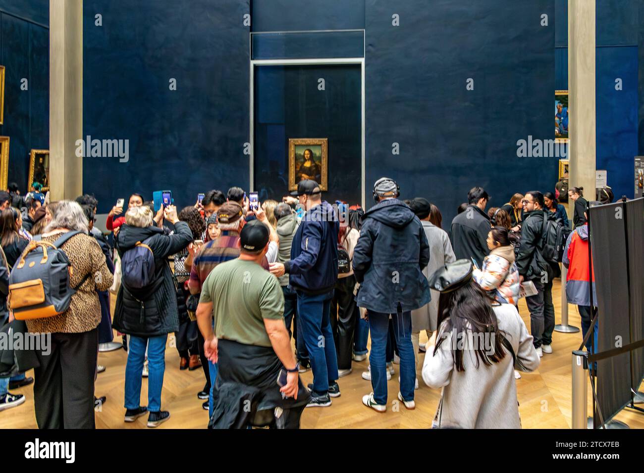 Die Mona Lisa, ein Gemälde von Leonardo da Vinci, die beliebteste ...