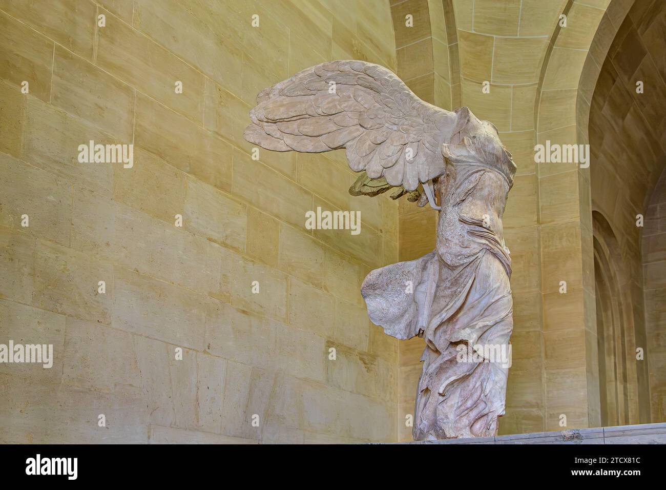 Der geflügelte Sieg von Samothrake, eine der berühmtesten Statuen im ...
