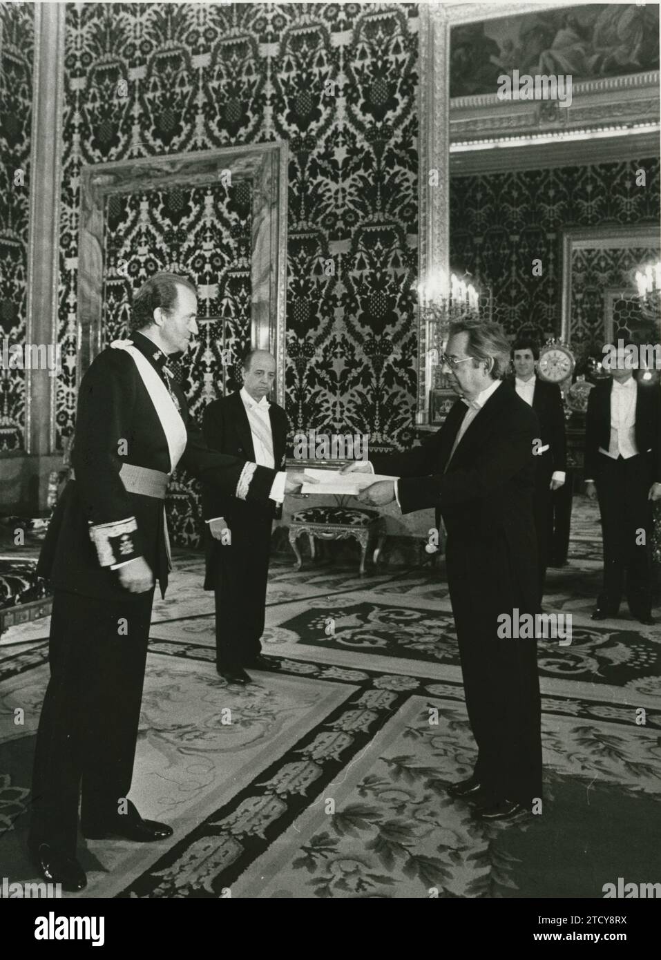 Madrid, 20.02.1986. Zeremonie im Königspalast, bei der König Juan ...