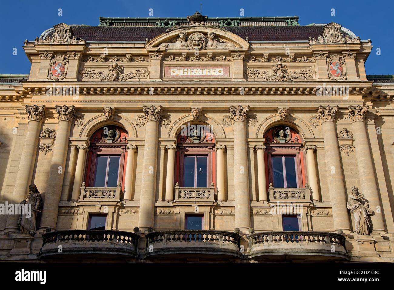 LYON, FRANKREICH, 14. Dezember 2023 : das Celestins Theater im Herzen ...