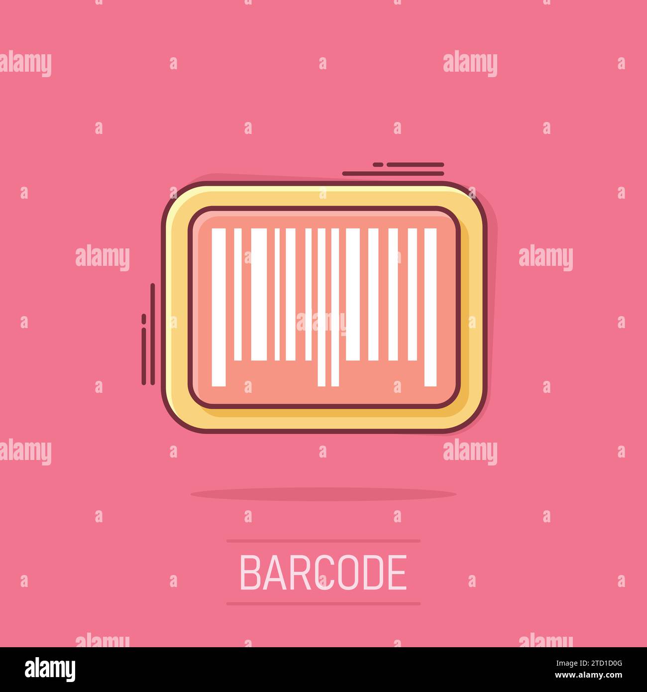 Vektor cartoon Barcode Vertrieb Symbol im Comic-stil. Barcode zeichen ...