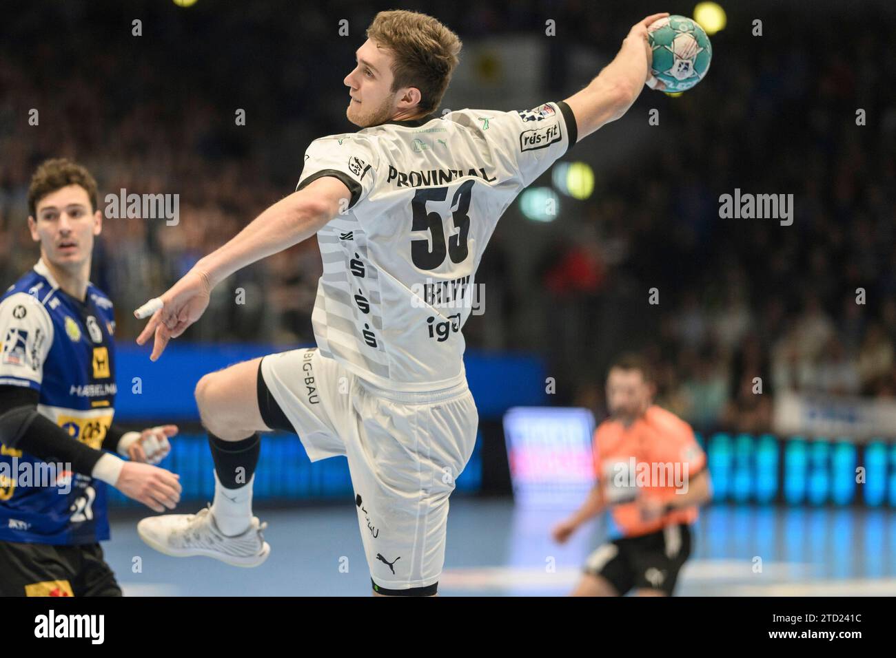 Nikola Bilyk (RL, THW Kiel, #53), Philipp Meyer (Kreis, THSV Eisenach, #27) GER, ThSV Eisenach ...