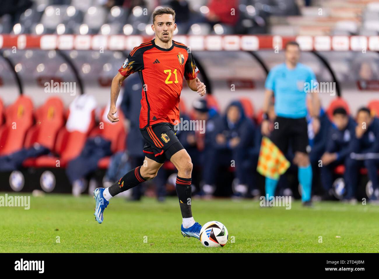 BRÜSSEL, BELGIEN - 19. NOVEMBER: Timothy Castagne (Belgien) spielt am ...