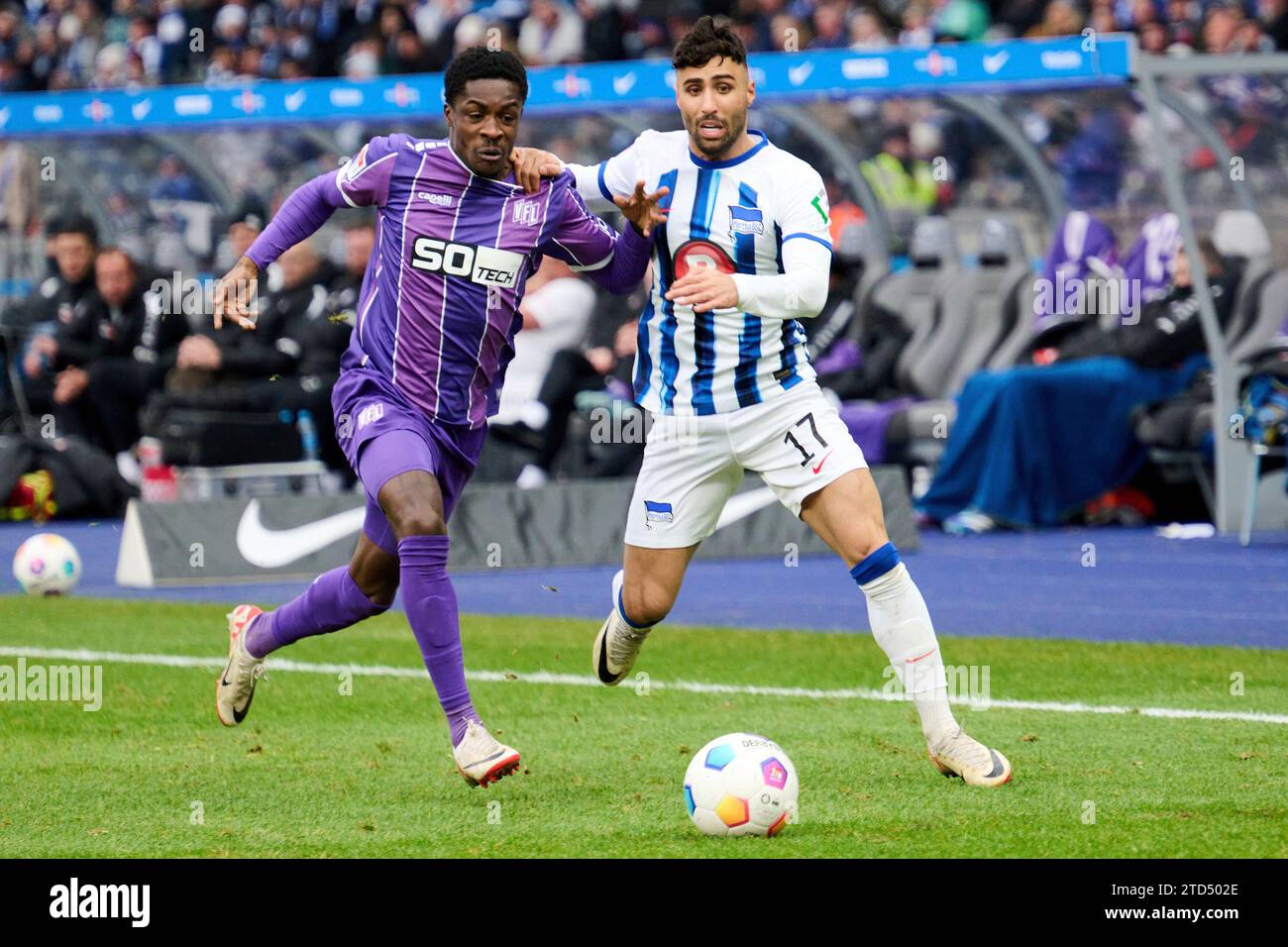 Christian Conthe (VfL Osnabrück, #17), Nader El-Jindaoui (Hertha BSC, #17) GER, Hertha BSC vs ...