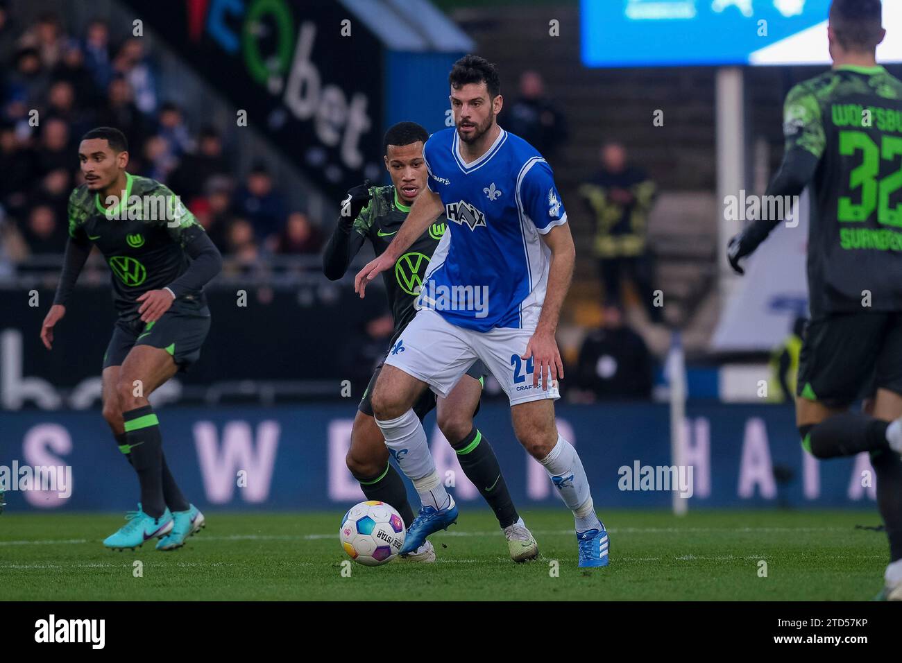 Luca Pfeiffer (SV Darmstadt 98, #24), SV Darmstadt 98 vs. VfL Wolfsburg ...