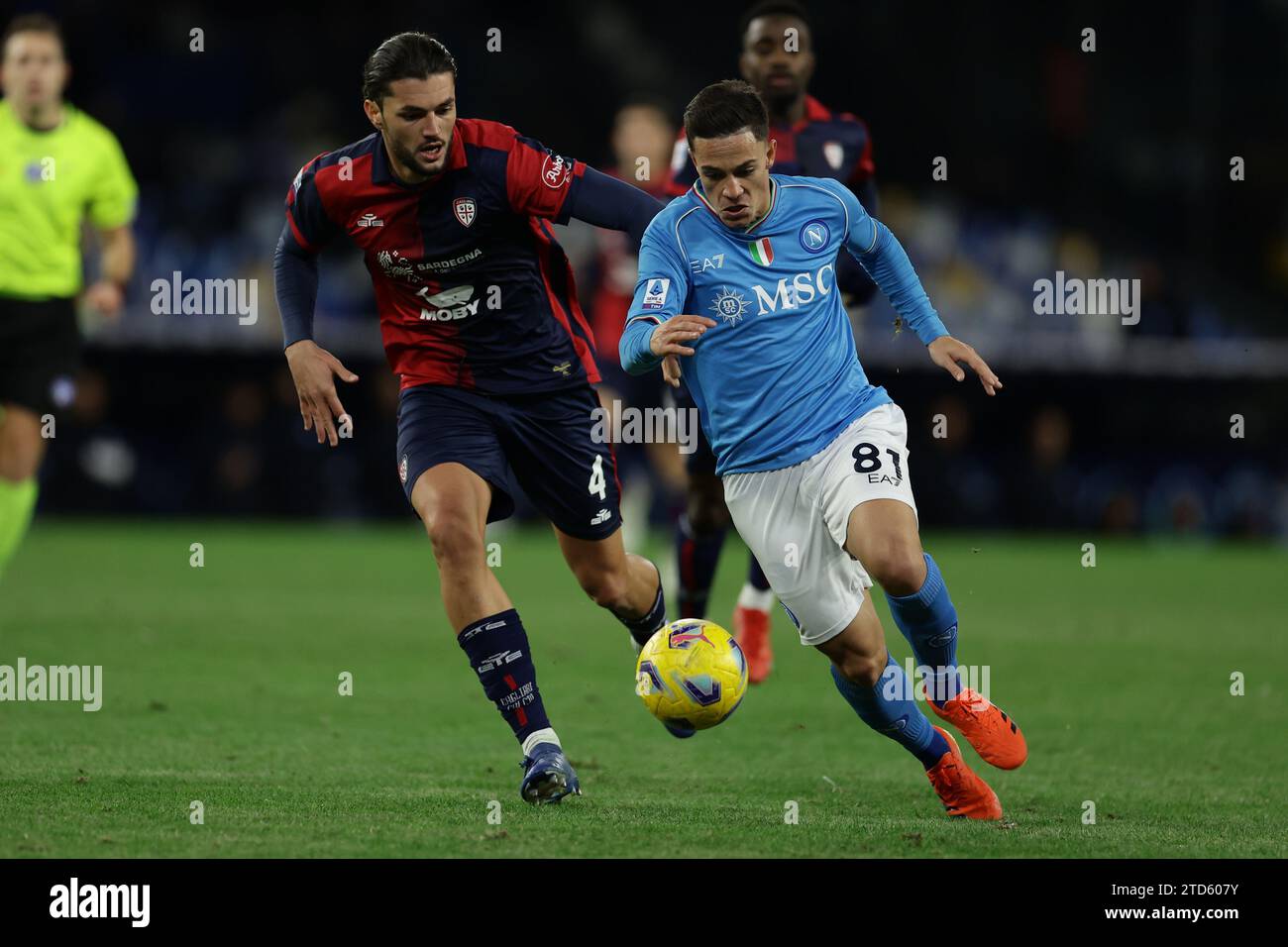 Alberto Dossena, italienischer Verteidiger von Cagliari, tritt am 16 ...