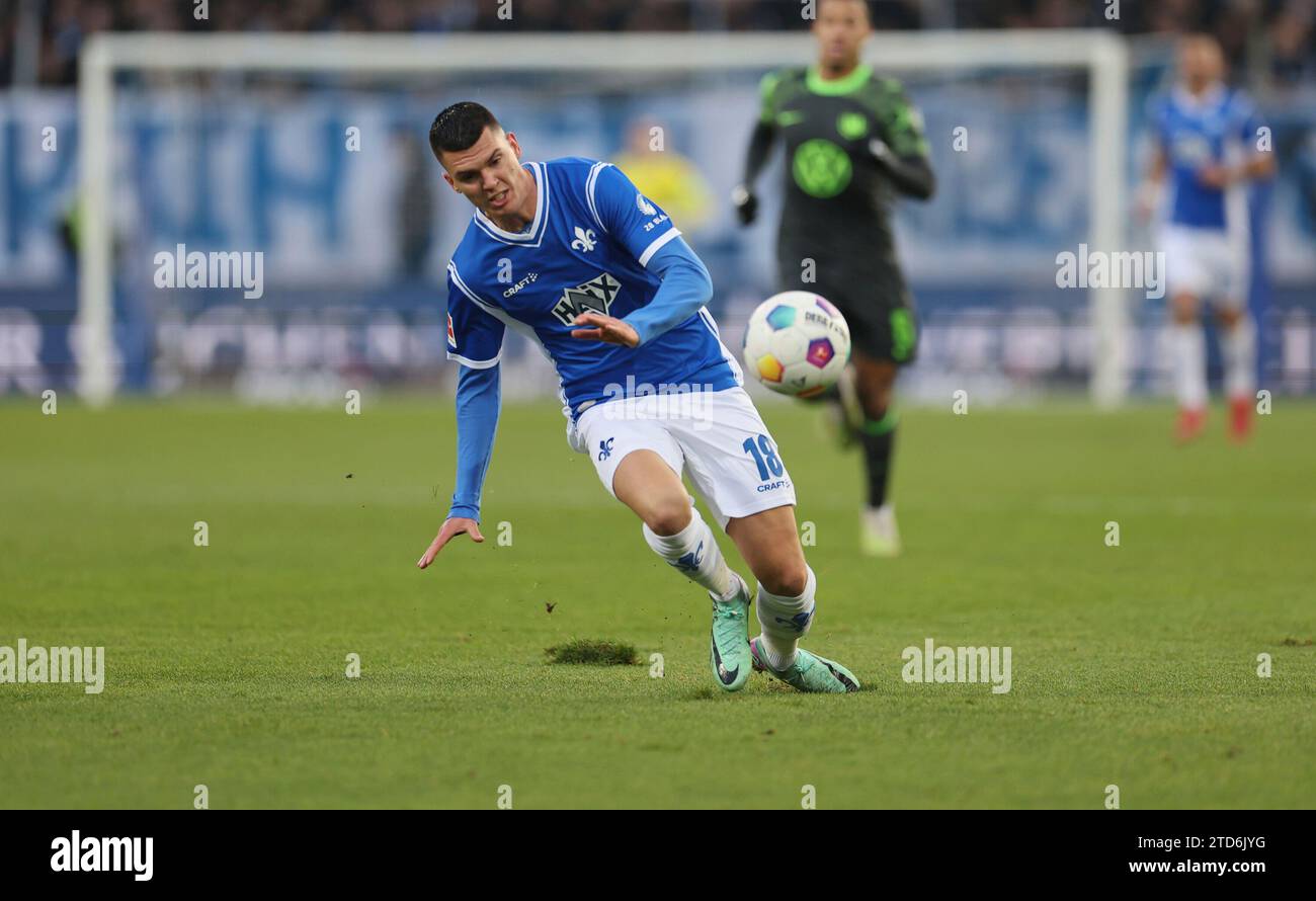 16.12.2023, xdcx, Fussball Bundesliga, SV Darmstadt 98 - VfL Wolfsburg ...