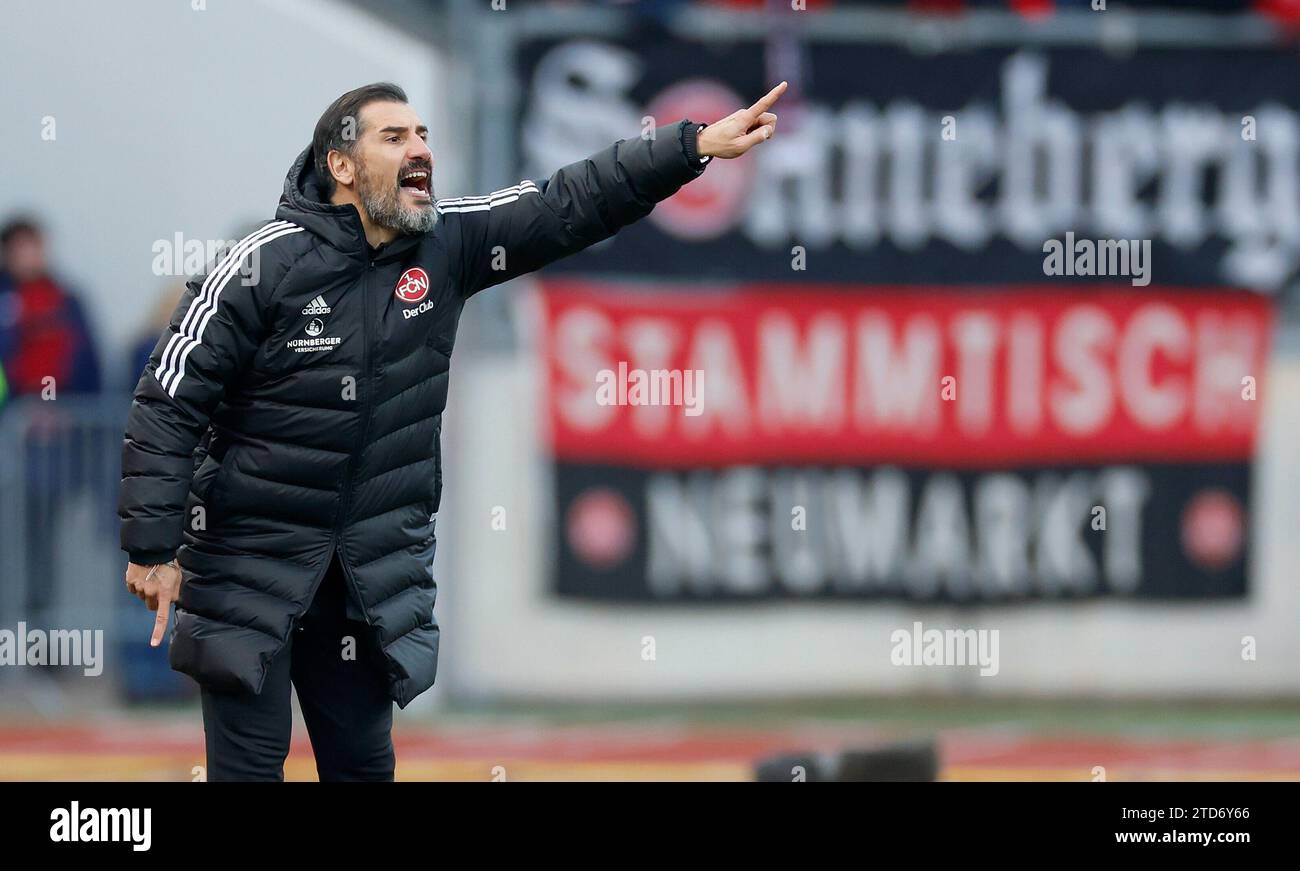 Bild: Trainer Cristian Fiel (1. FC Nürnberg). 16.12.2023, Fußball, 2. Bundesliga, 1. FC N?RNBERG ...