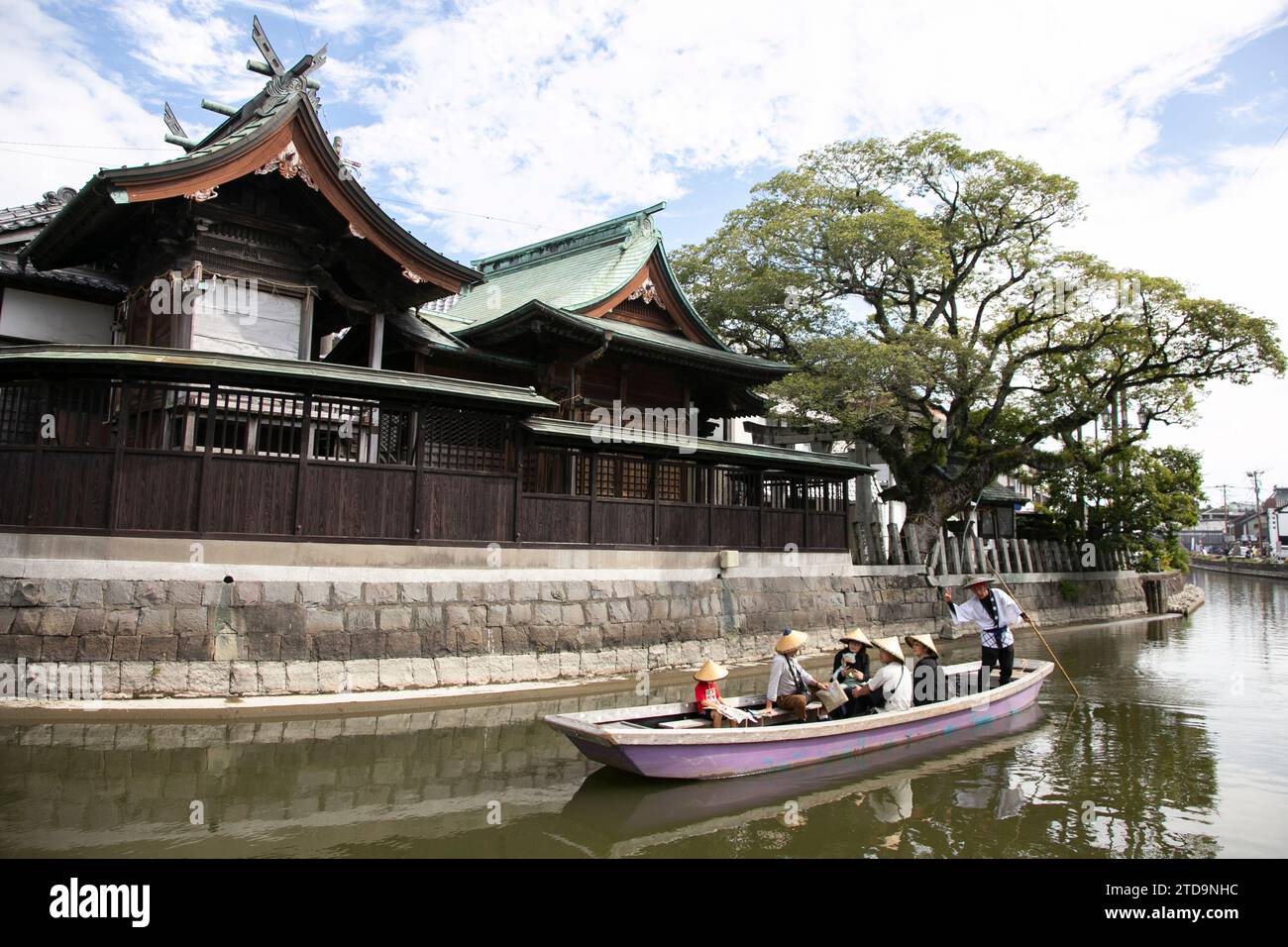 Yanagawa, Japan; 10. Oktober 2023: Die Stadt Yanagawa in Fukuoka hat ...