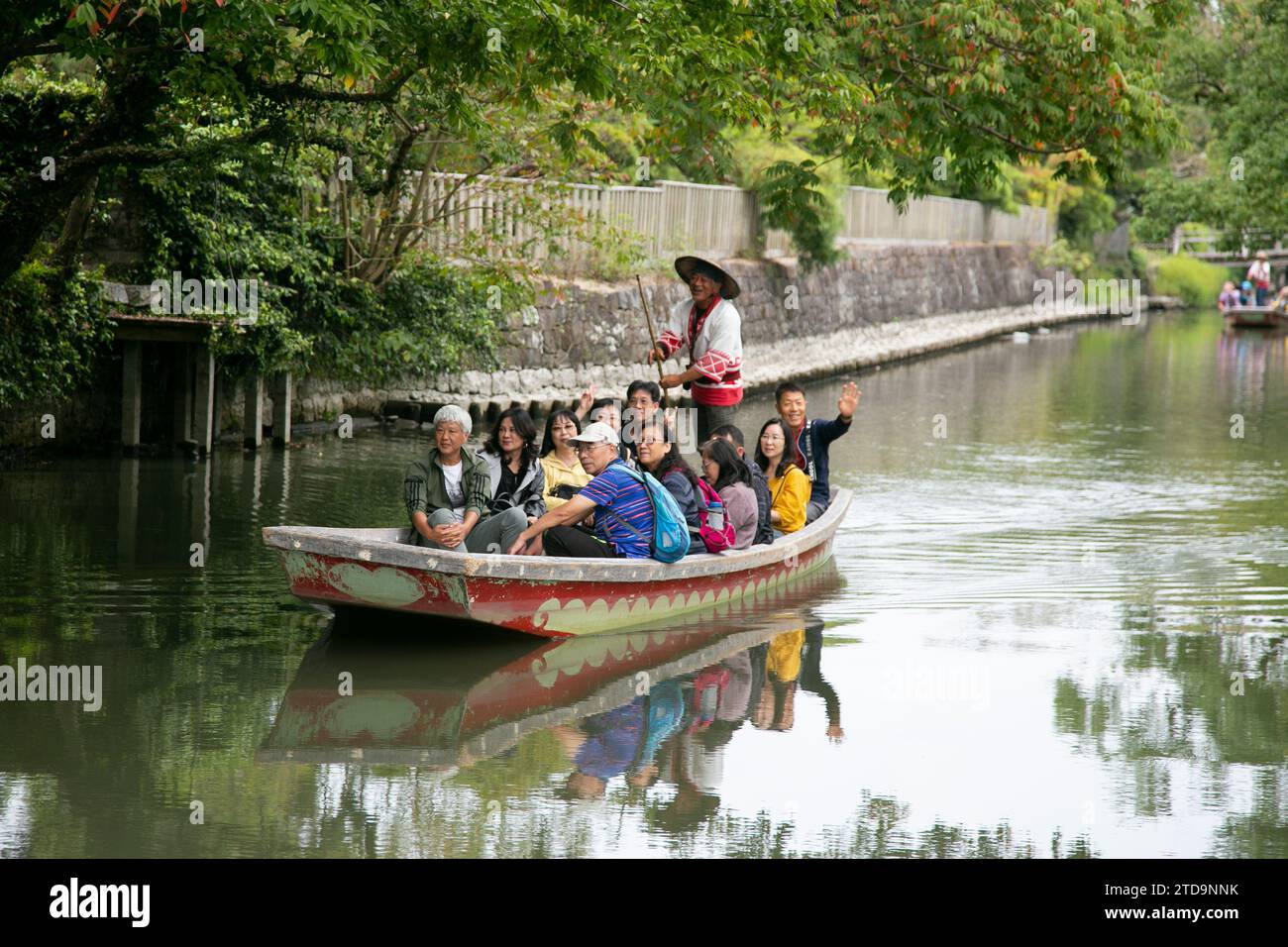 Yanagawa, Japan; 10. Oktober 2023: Die Stadt Yanagawa in Fukuoka hat ...