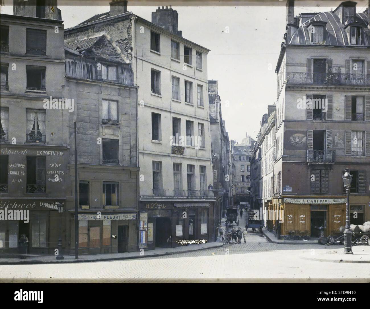 Paris (5. Arr.), Frankreich Blick auf die Straßen von Maître-Albert und ...
