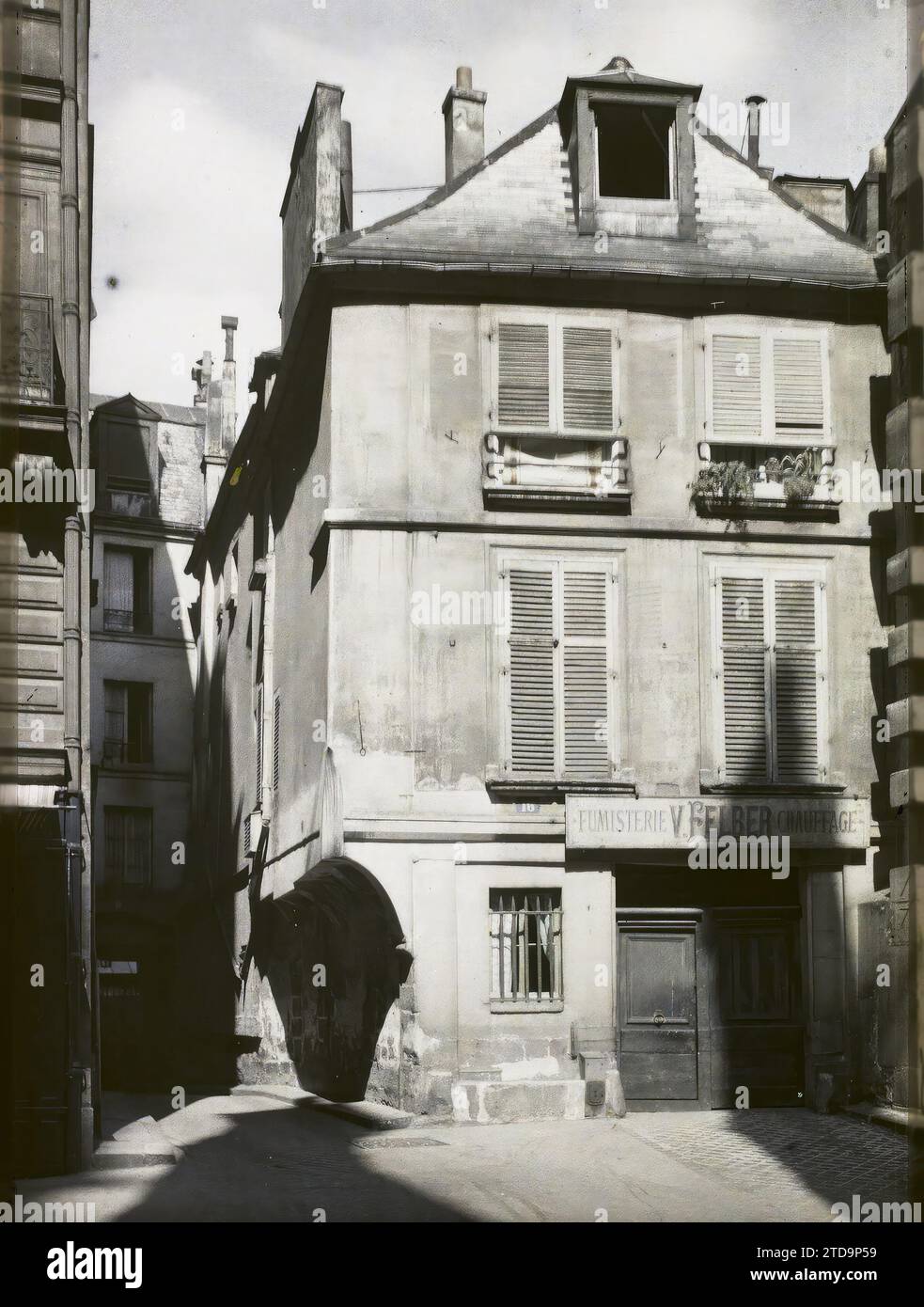 Paris (IV. Arr.), Frankreich ein altes Haus in der Rue du Cloître-Notre ...