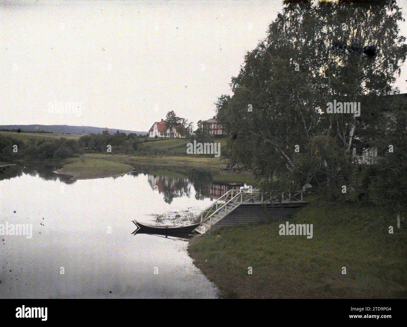 Zwischen Säter und Rattvik, Schweden Ein See und ein Ufer, Natur ...