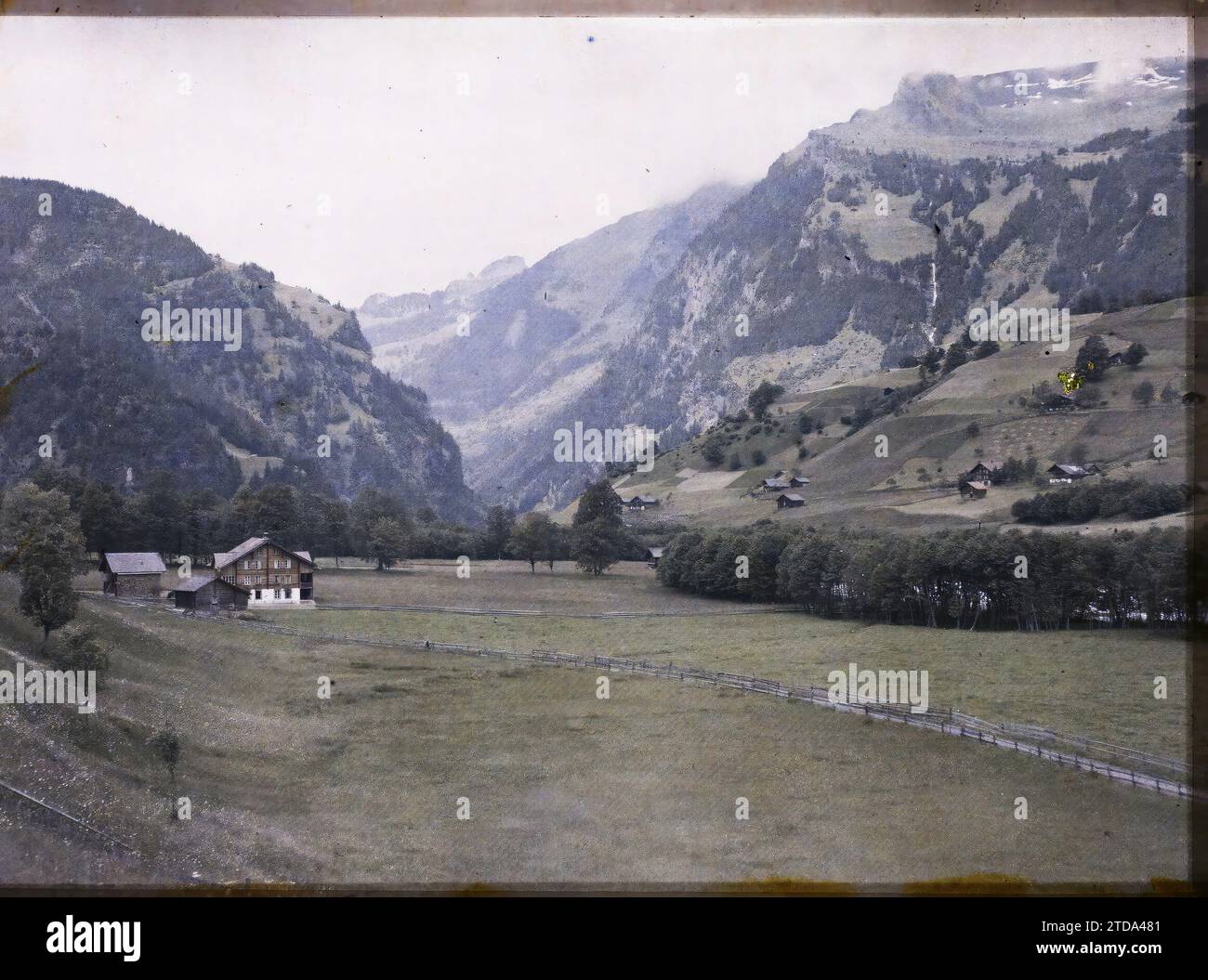 Grindelwald, Schweiz der Eingang zum Dorf Grindelwald, Natur, Umwelt ...