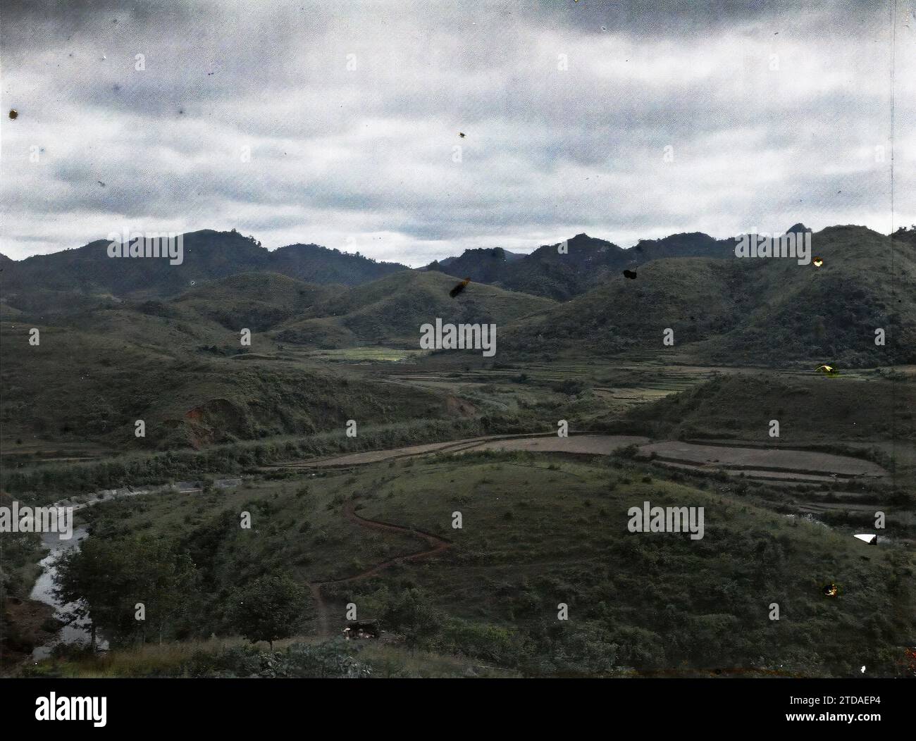Dong-dang, lang-so'n Provinz, Tonkin, Indochina Eine Landschaft aus dem ...