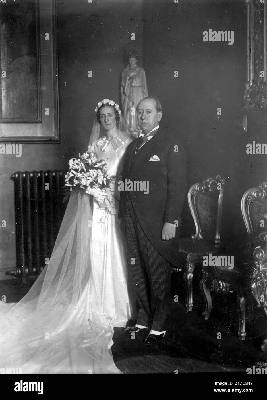 Der Tag der Hochzeit von José María Gil Robles mit Carmen Gil Delgado ...