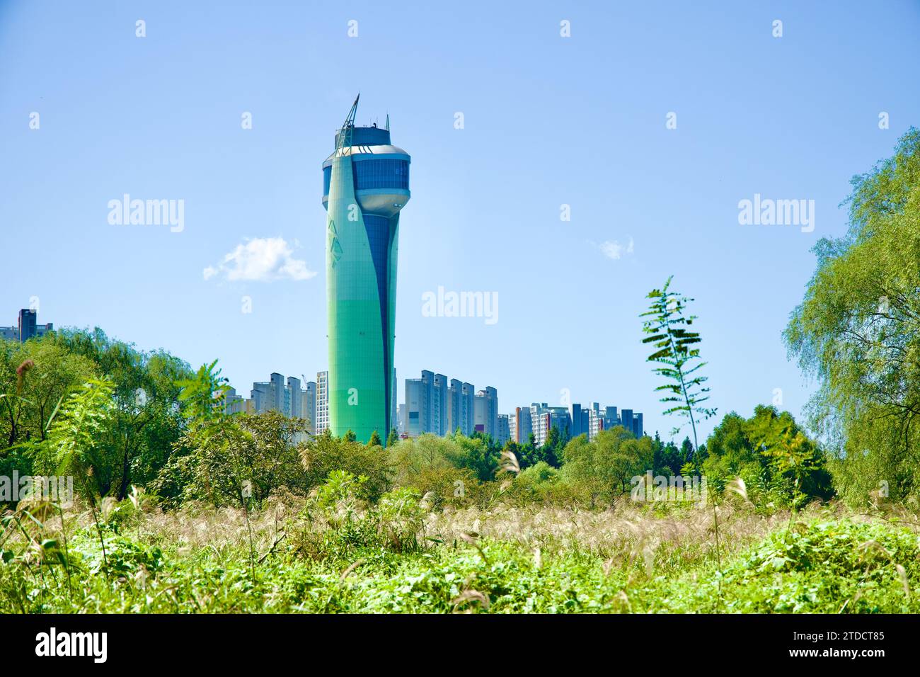 Hanam City, Südkorea - 1. Oktober 2023: Der Hanam Union Tower erhebt ...