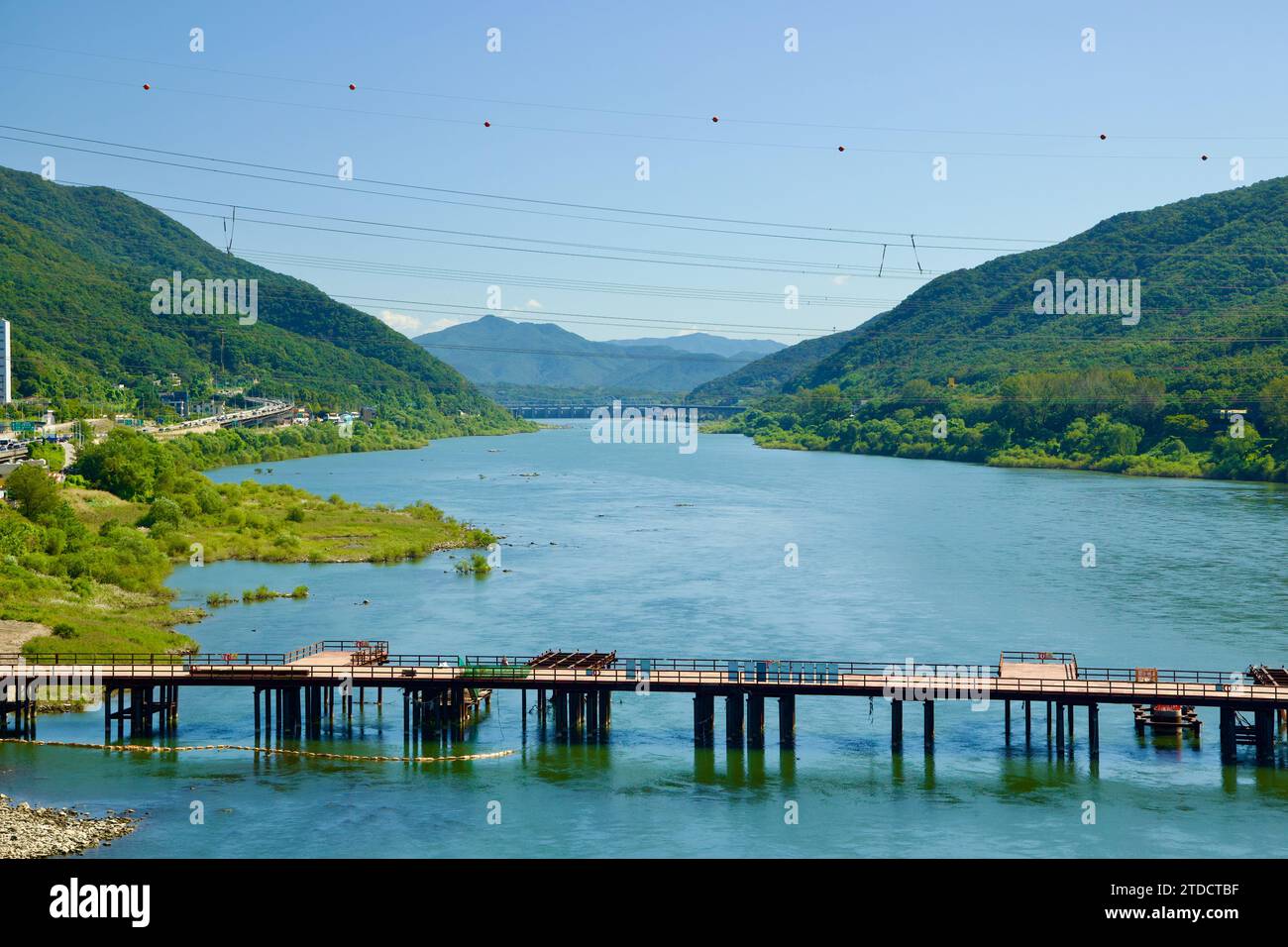 Hanam City, Südkorea - 1. Oktober 2023: Fesselnder Blick auf den Han ...
