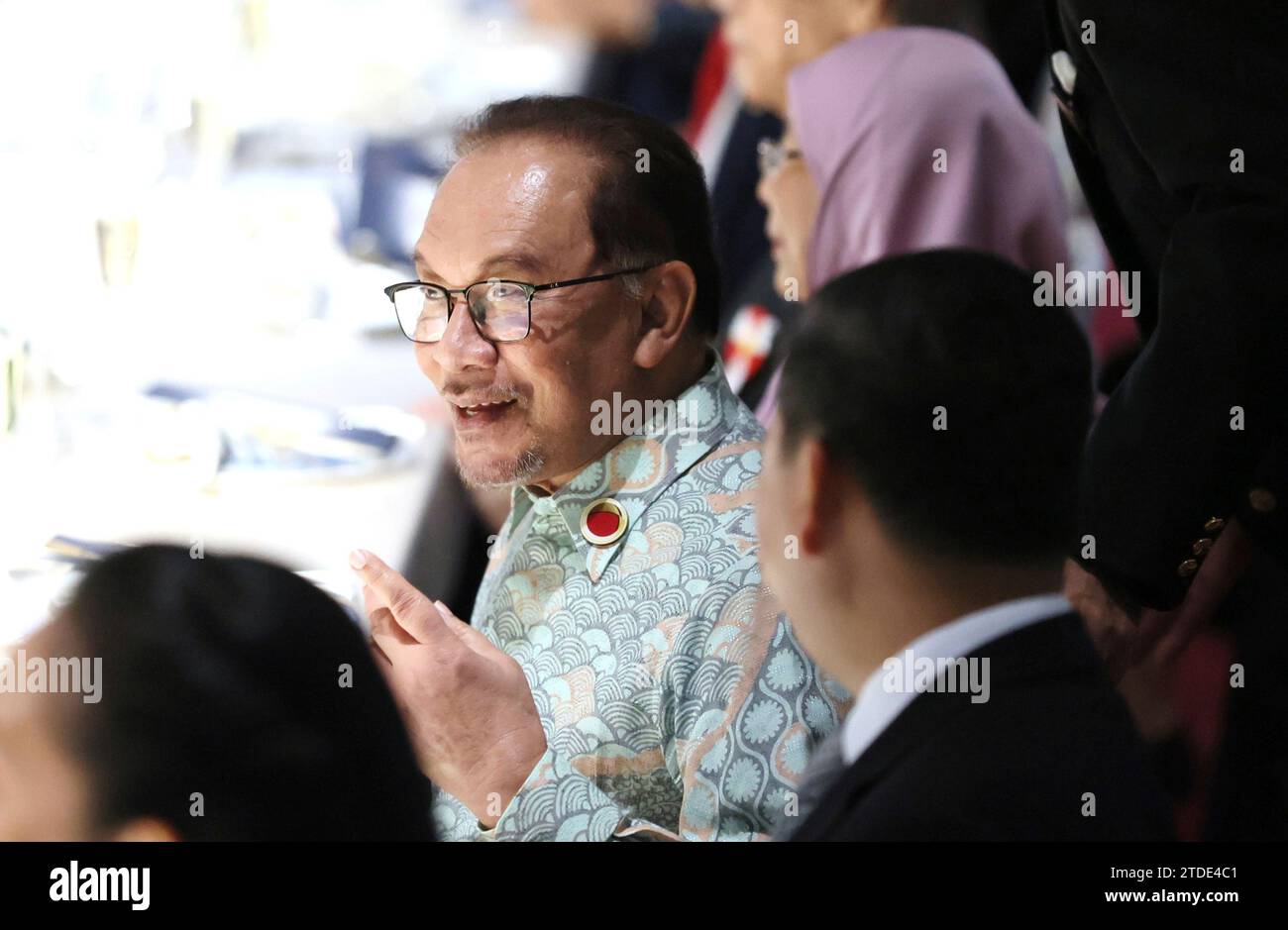 Malaysian Prime Minister Anwar bin Ibrahim attends the gala dinner for ...