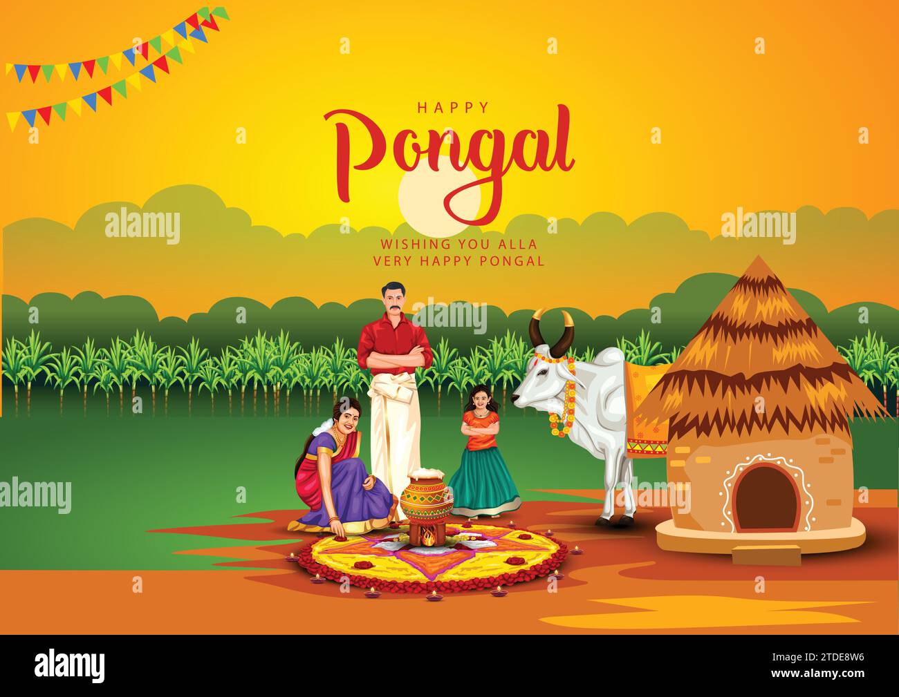 Pongal plakat Stock-Vektorgrafiken kaufen - Alamy