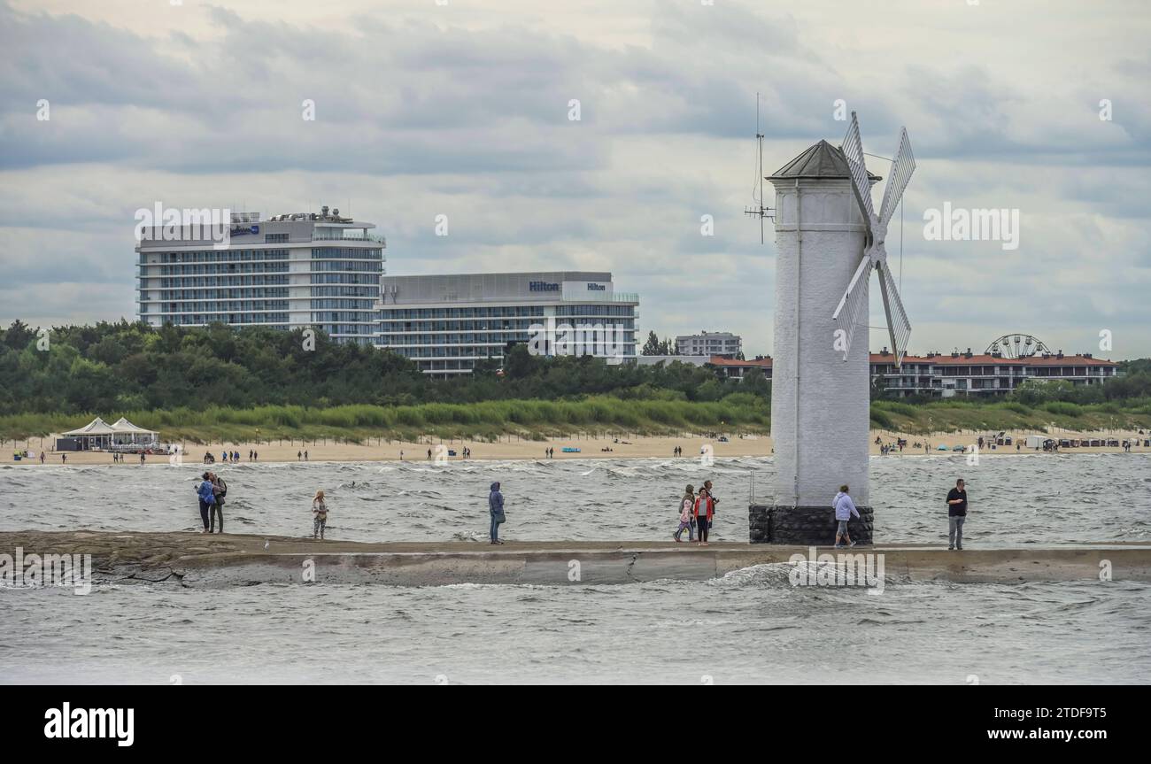 Urlauber, Mühlenbake - Stawa Mlyny, Ostsee, Swinemünde, Woiwodschaft ...