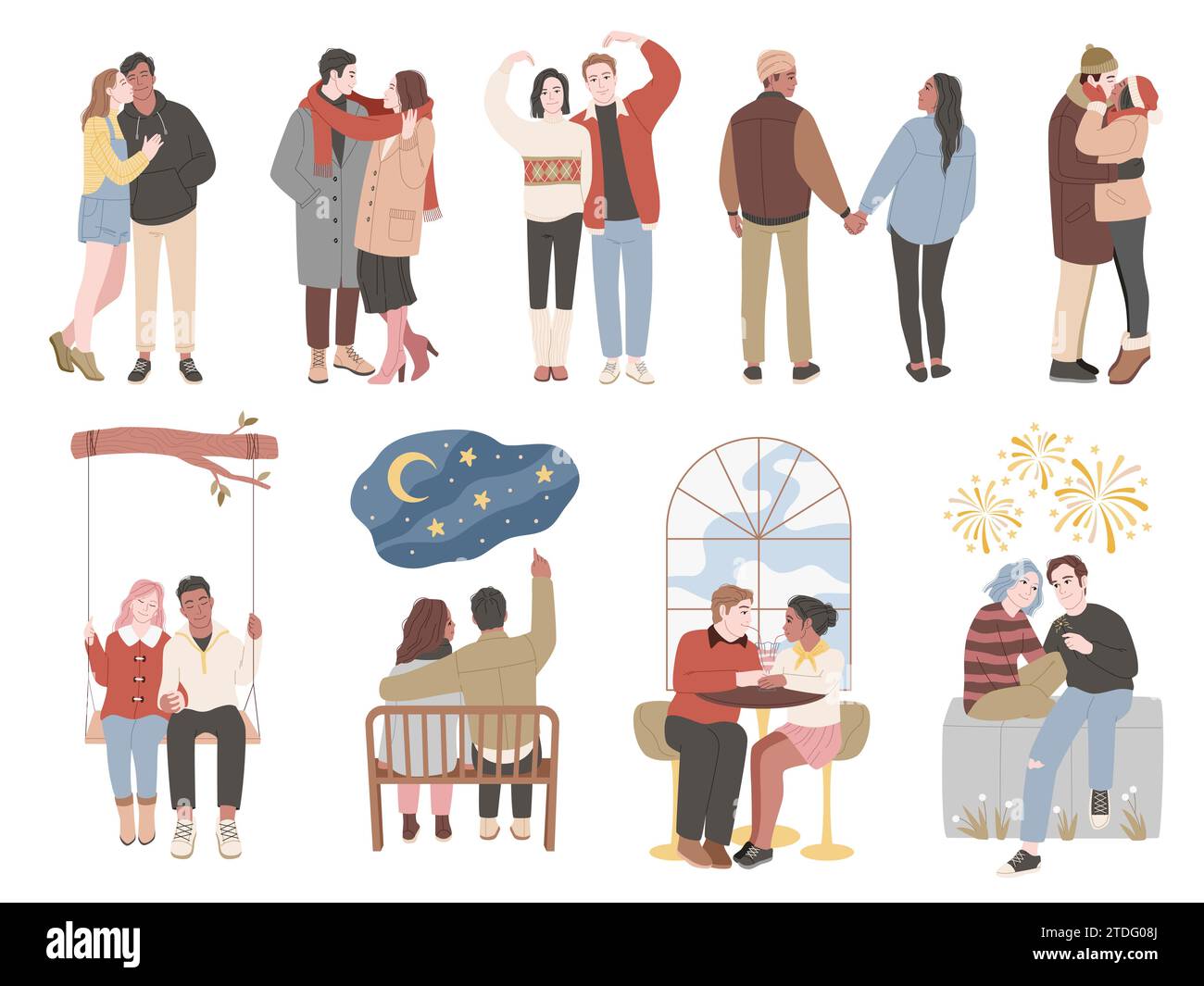 Junge paare knutschen Ausgeschnittene Stockfotos und -bilder - Alamy