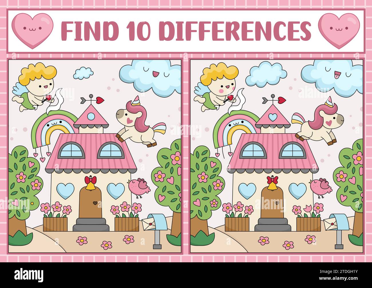 Unterschiede finden einhorn Stock-Vektorgrafiken kaufen - Alamy