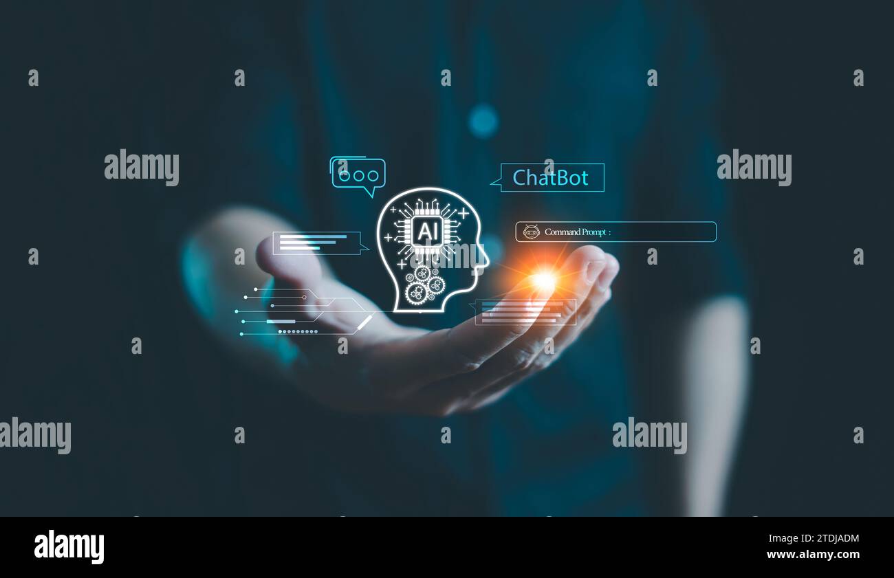 Chat KI-Konzept, Künstliche Intelligenz, Chatbot, Business Use ...