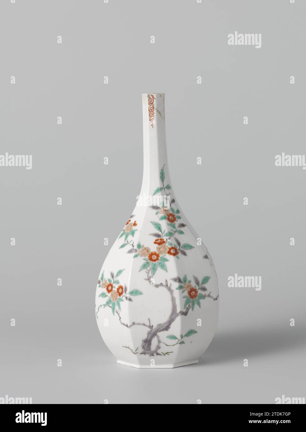 Achteckige Flaschenvase mit blühendem Baum, anonym, um 1680 - ca. 1690 ...