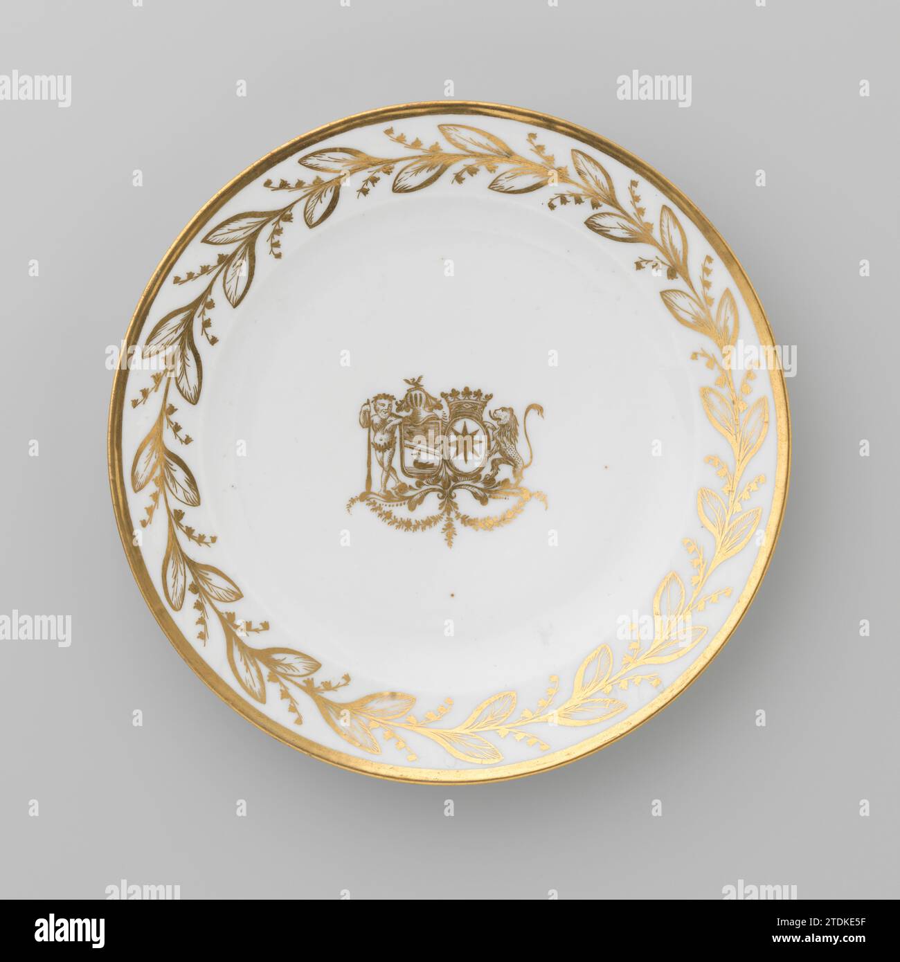 Platte mit dem Wappen von Hendrik Peter Godfried Quack und Isabella ...