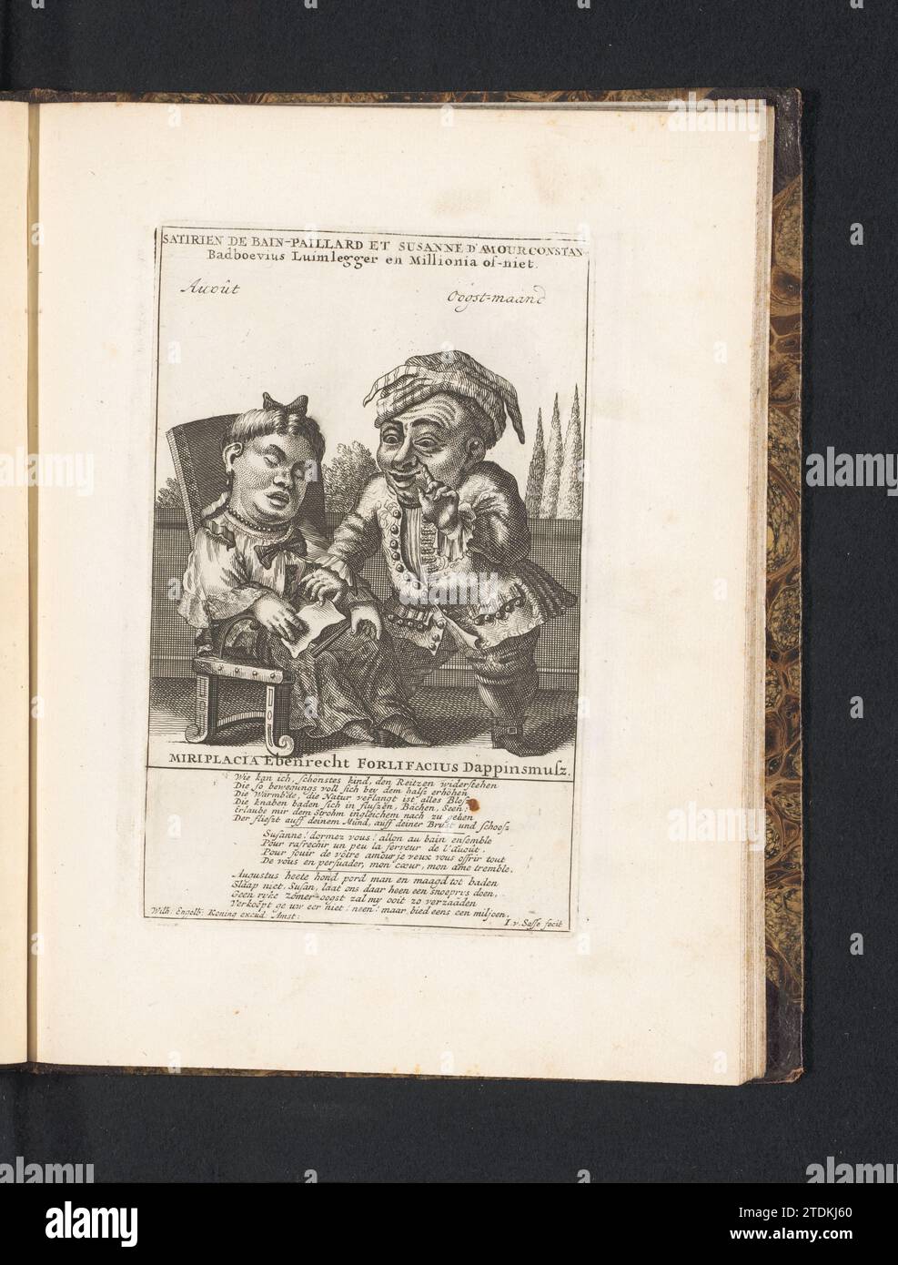 Zwei Zwerge für den Monat August 1720, Joost van Sassen, 1718 - 1720 ...