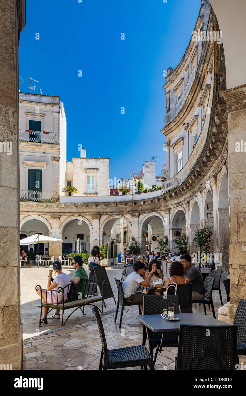18. August 2023: Martina Franca, Tarent, Apulien, Italien. Dorf mit ...
