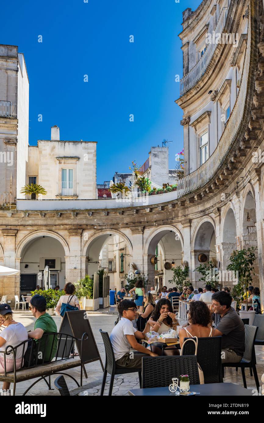 18. August 2023: Martina Franca, Tarent, Apulien, Italien. Dorf mit ...