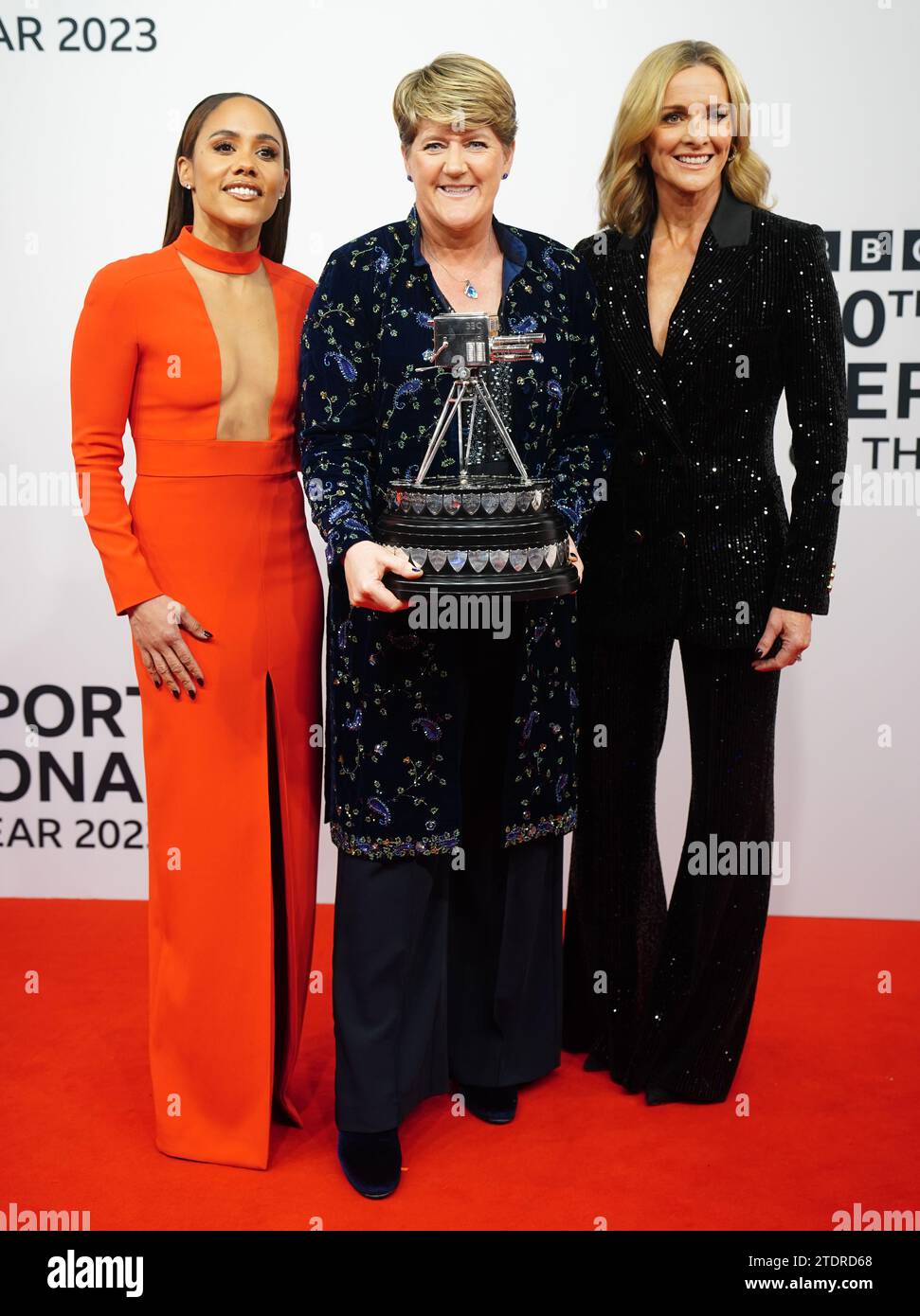 Alex Scott (links), Clare Balding (Mitte) und Gabby Logan kommen für die BBC Sports Personality ...