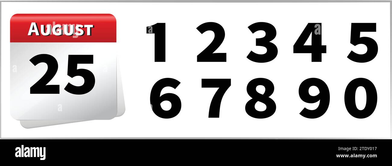 August calendar Stock-Vektorgrafiken kaufen - Alamy
