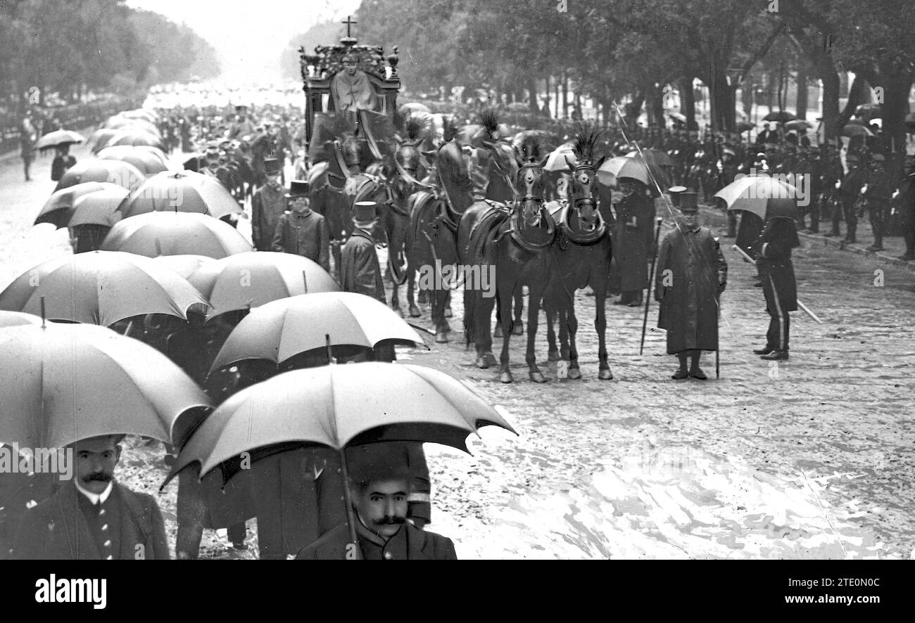 10/20/1913. Begräbnis von Don Alejandro Pidal in Madrid. Der Anschein ...