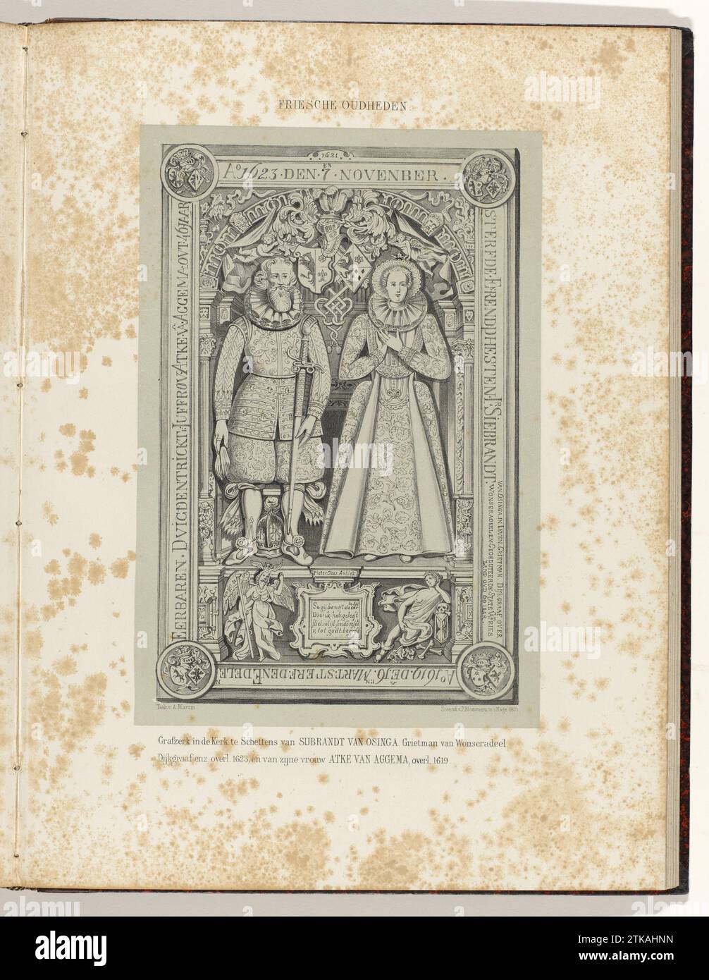 Grafzerk in der Kirche in Schettens von Sybrand van Osinga (1623) und ...