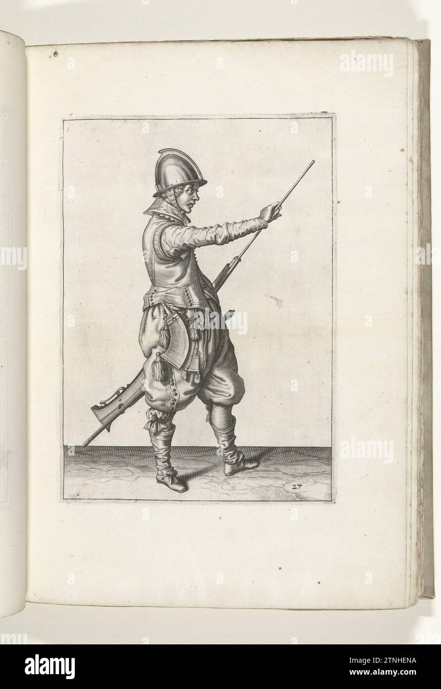 Soldat, der seine Kommode aus dem Lauf seines Ruders zieht (Nr. 27), ca ...