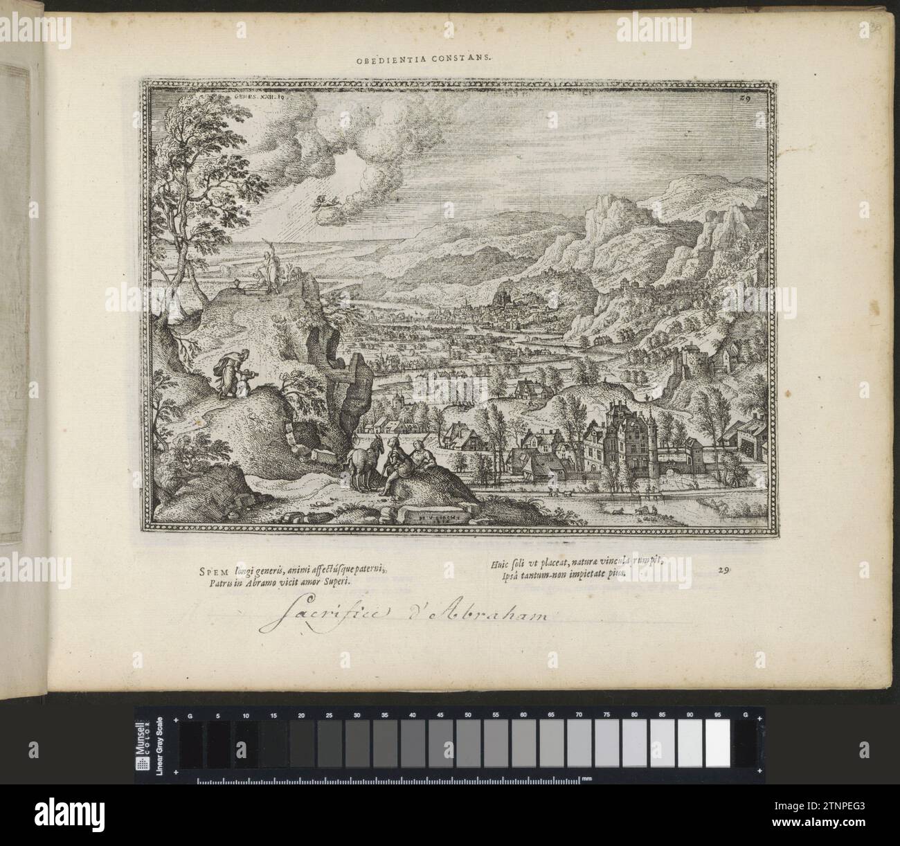 Landschaft mit dem Opfer von Isaak, 1613 Landschaft mit einem Fluss in ...